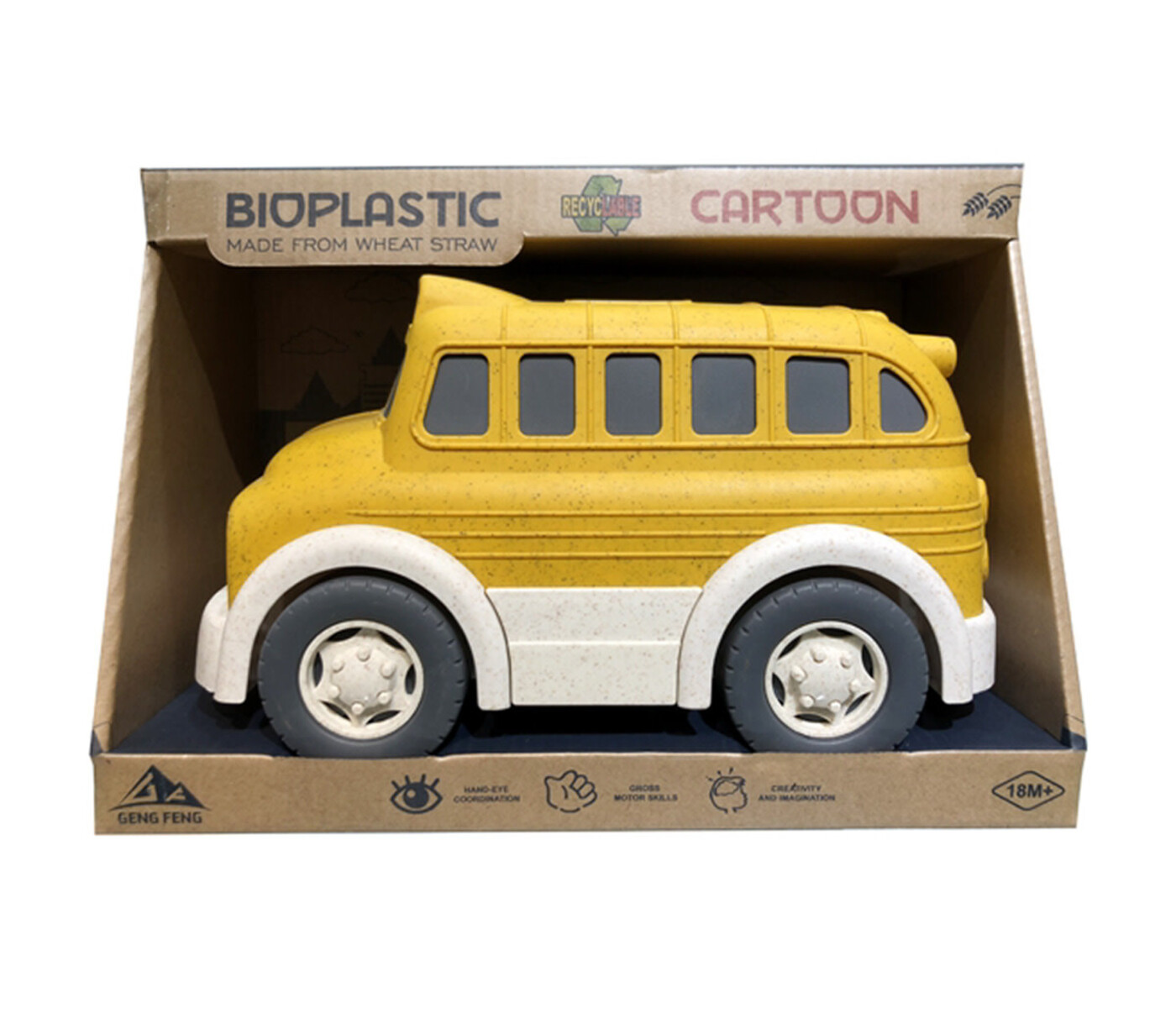 Bio Plastic 11" School Bus - Minds Alive! Toys Crafts Books