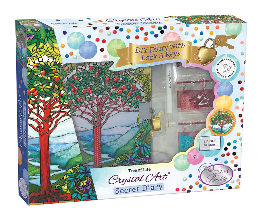 Crystal Art Secret Diary Kit Tree of Life - Minds Alive! Toys Crafts Books