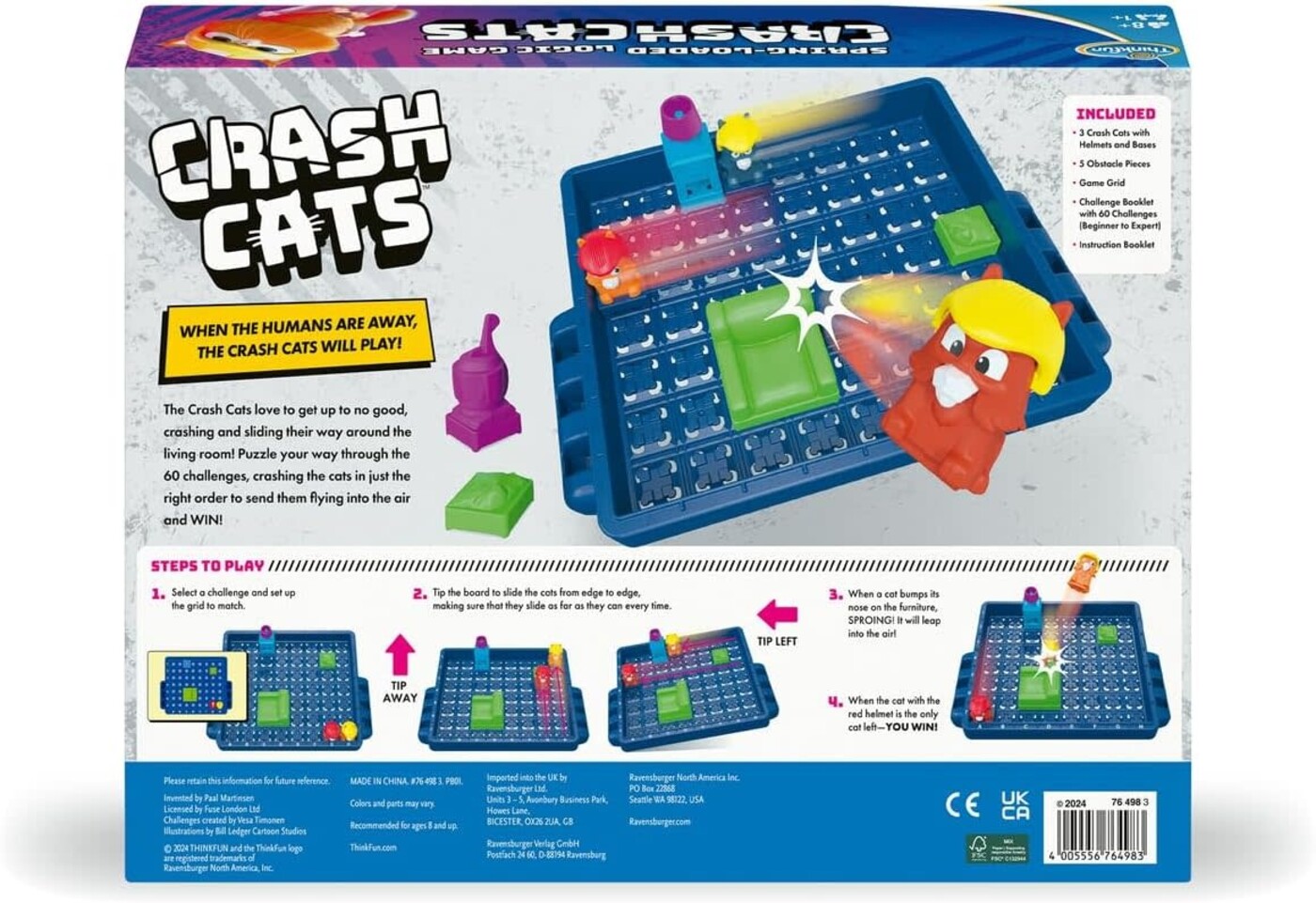 Crash Cats Spring Loaded Logic Game - Minds Alive! Toys Crafts Books