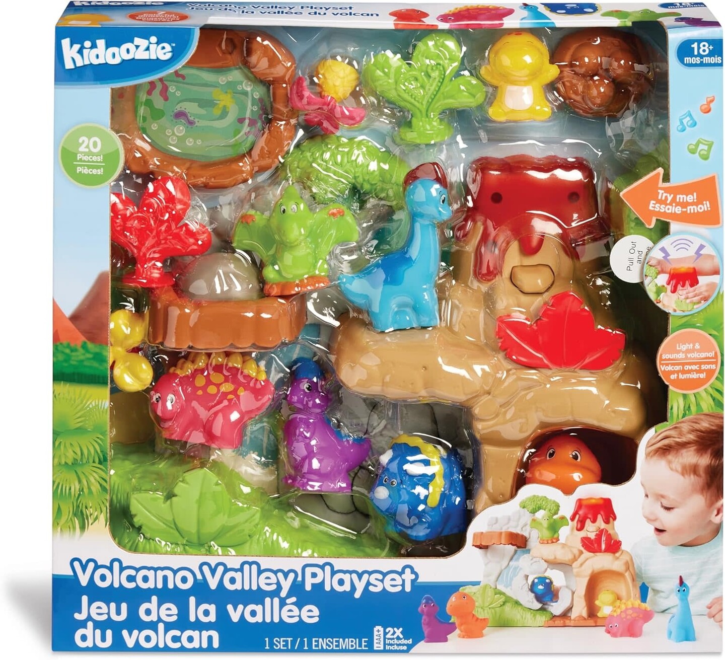 Kidoozie Volcano Valley Playset - Minds Alive! Toys Crafts Books
