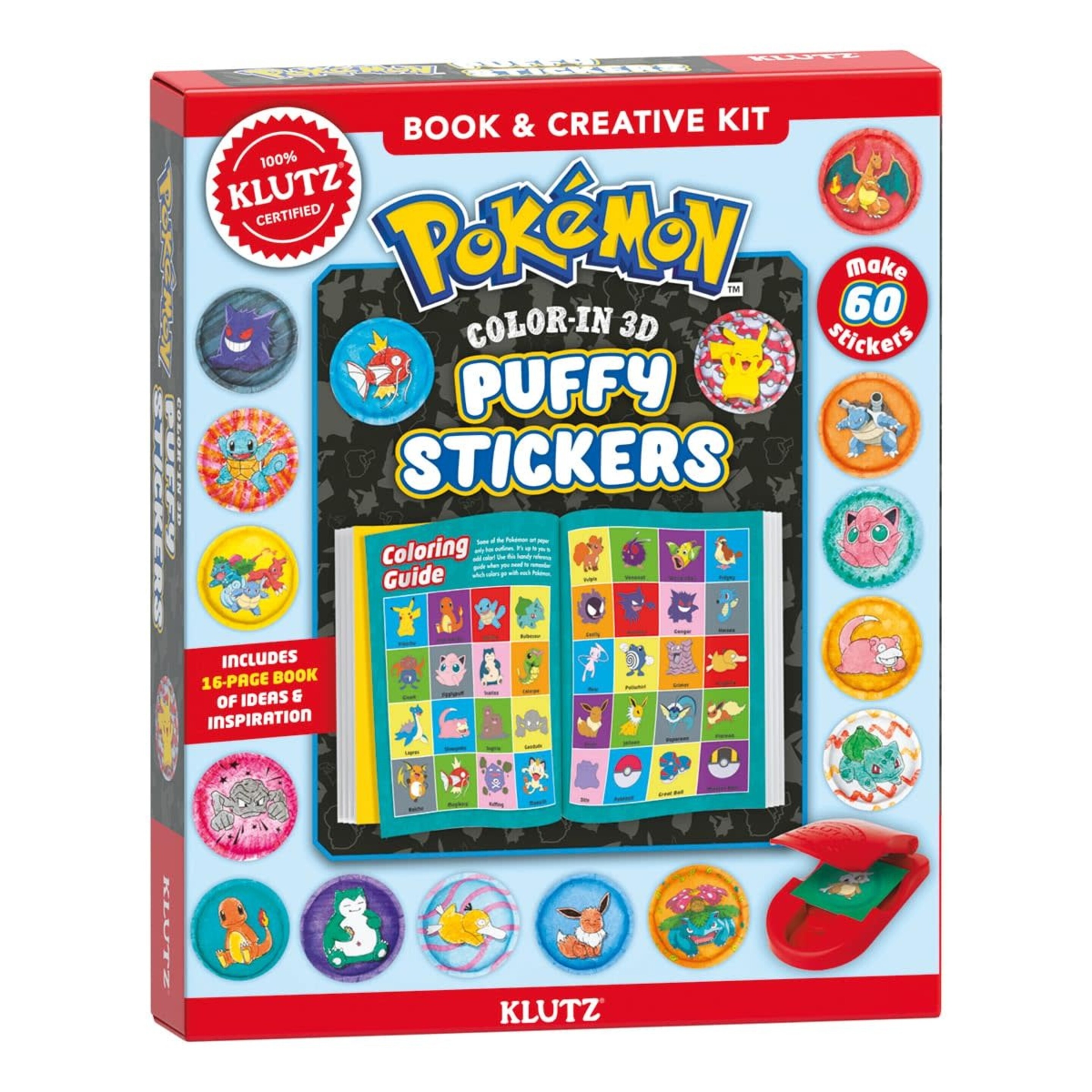 Klutz Book Pokemon Color-In 3D Stickers - Minds Alive! Toys Crafts Books