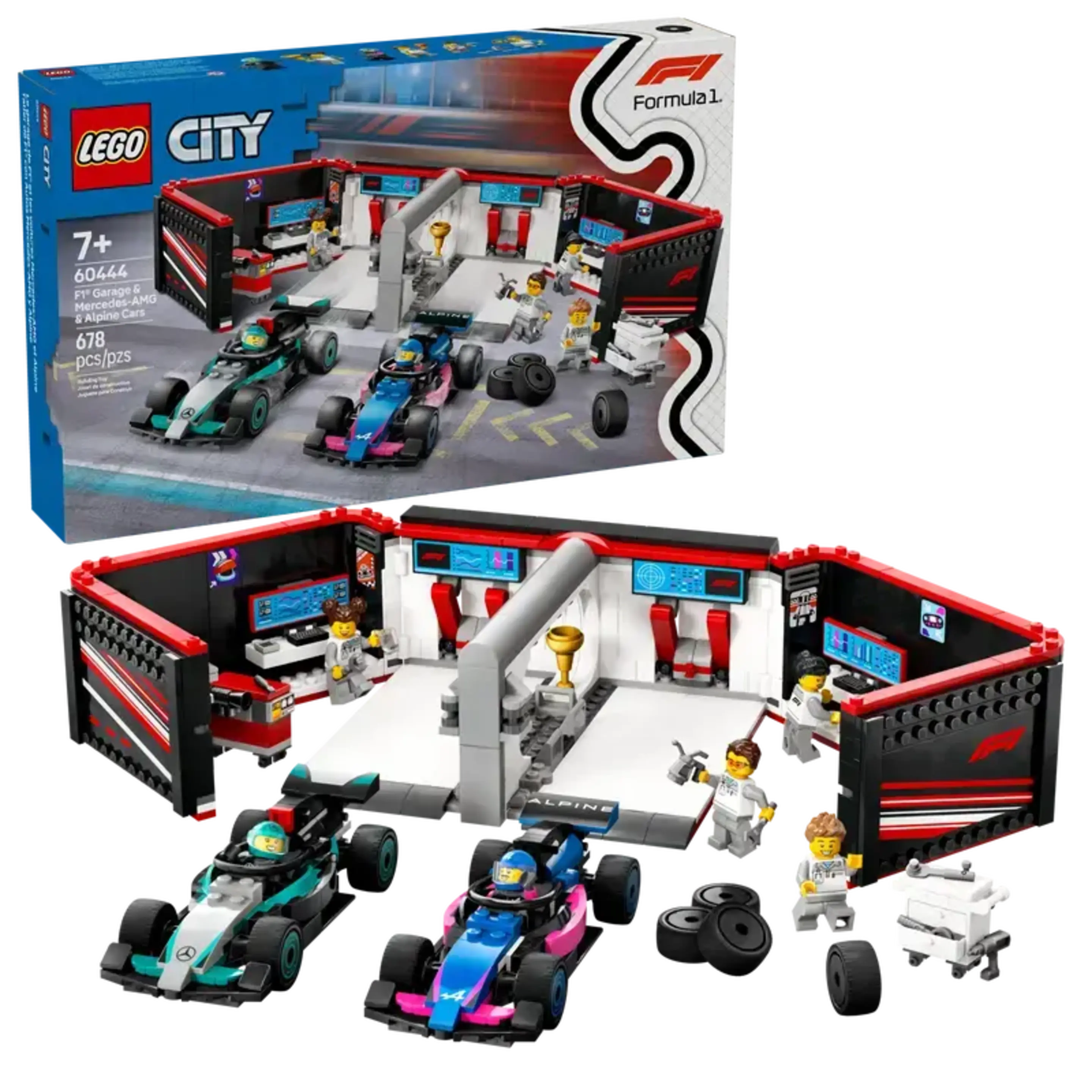 Lego City F1 Garage with Mercedes & Alpine Cars - Minds Alive! Toys ...