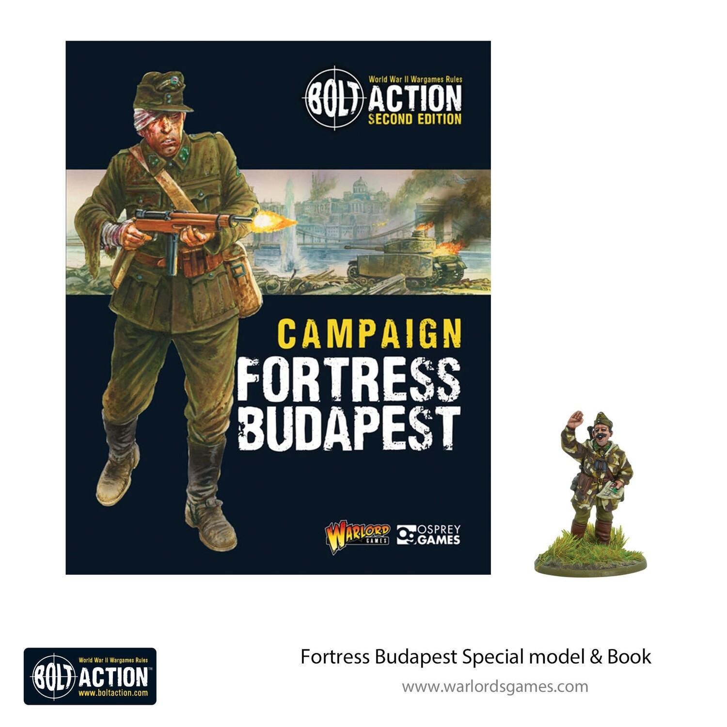 Bolt Action: Fortress Budapest book and model - Family Time Games