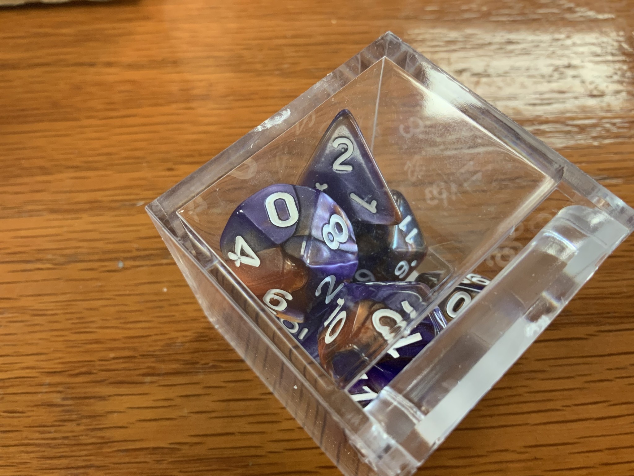 Critical Hit Collectibles 7 dice set: Copper Purple Fusion Polyhedral ...