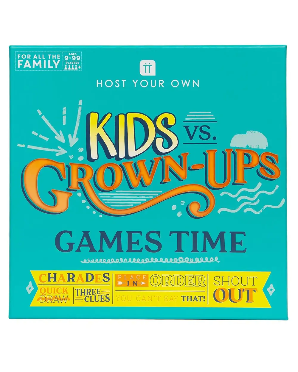 Host your own Kids vs Grown-Ups Game Time - Family Time Games
