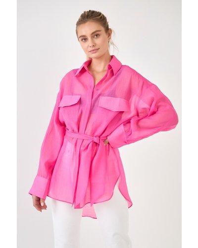Muse Sheer Overshirt - Etiquette Boutique Muse Sheer Overshirt - Etiquette Boutique