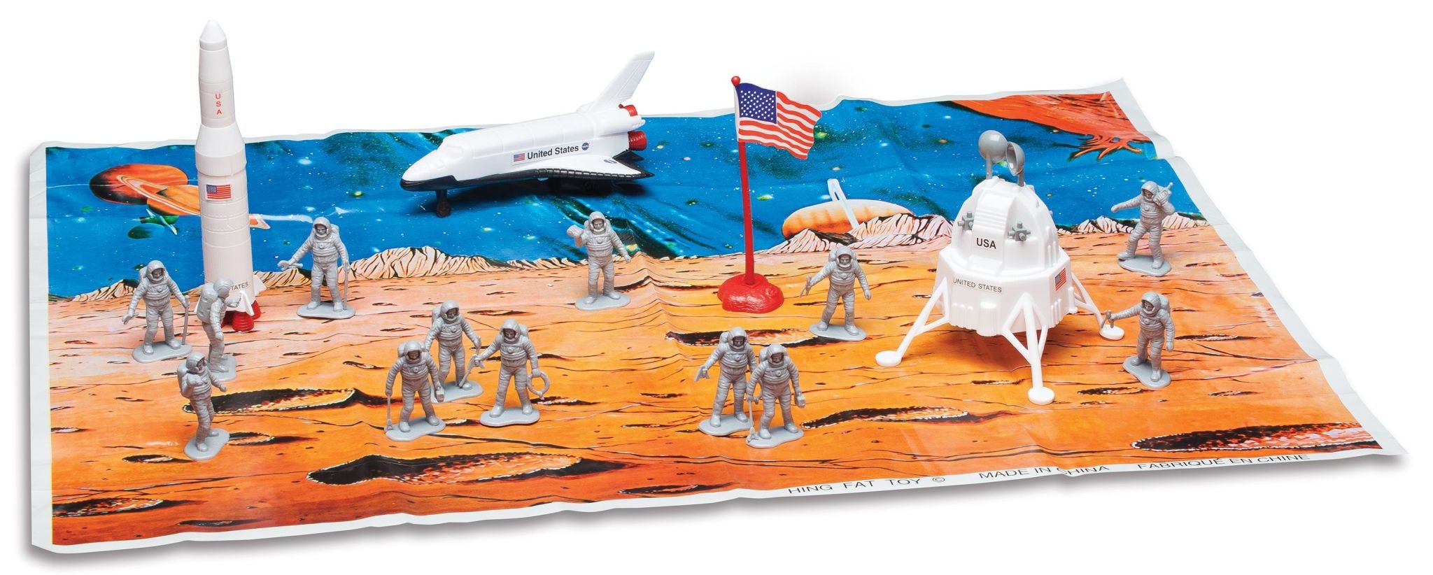 Space Exploration 20 Piece Playset W/Playmat - avworld.ca