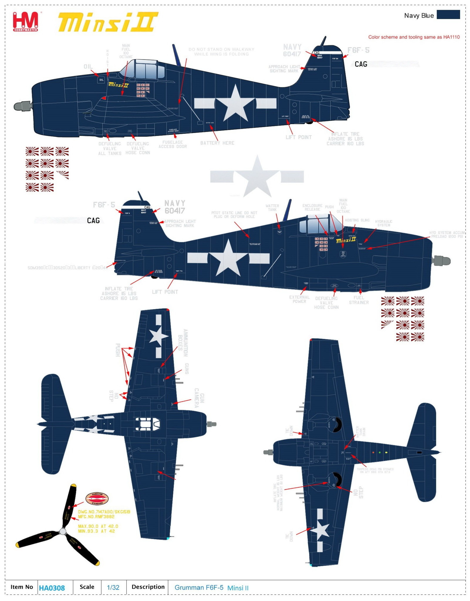 F6f 5 Hellcat Commander Air Group 15 Minsi Ii Uss Essex 1 32 Avworld Ca