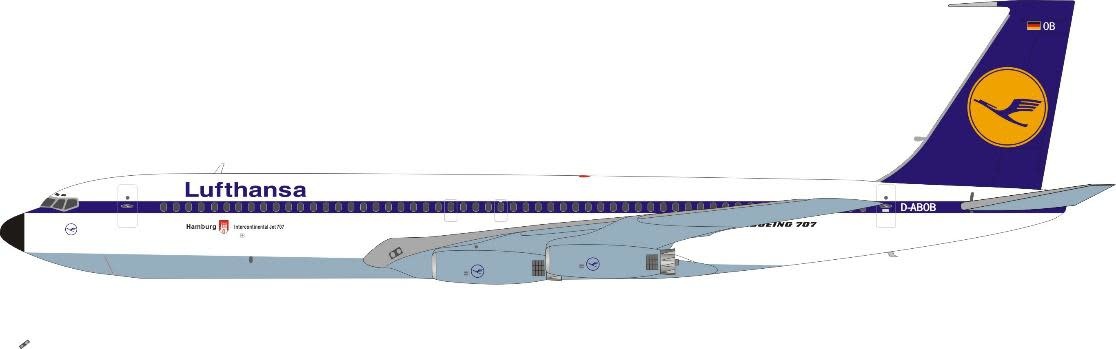 B707-430 Lufthansa 1967 livery D-ABOF Hamburg 1:200 - avworld.ca