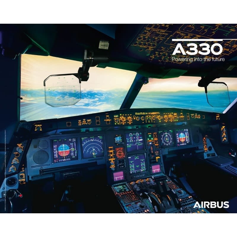 Laminated A330neo Cockpit Poster - avworld.ca