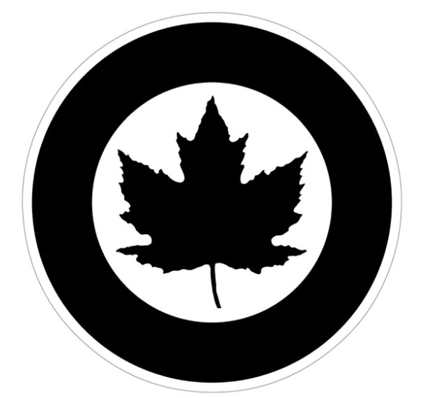 RCAF Classic Roundel Sticker (Black) - avworld.ca