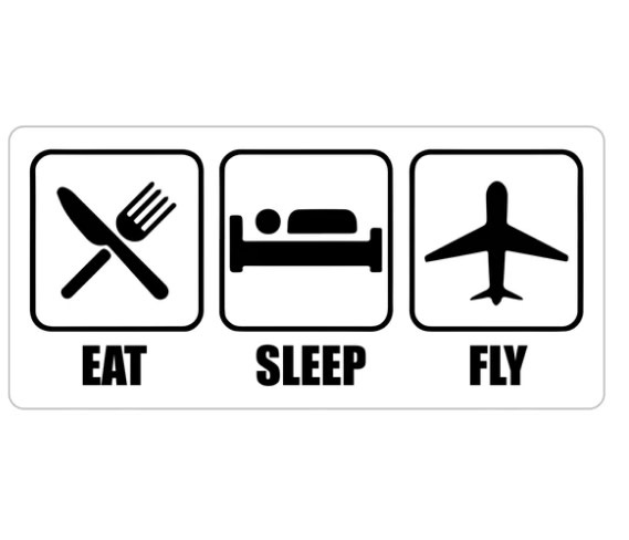 Eat, Sleep Fly Sticker - avworld.ca