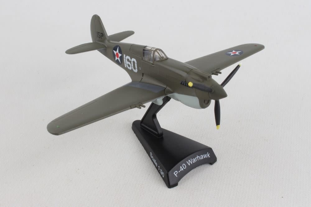 P40 Warhawk USAAF WHITE 160 George Welch Pearl Harbor 1:90 with stand ...