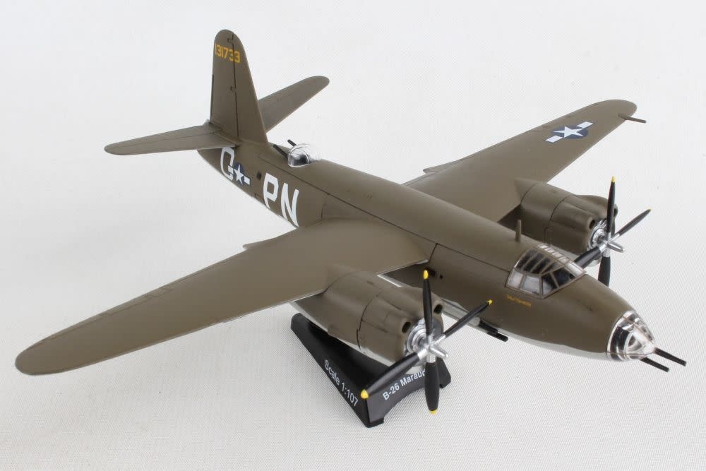 B26 Marauder PN-O Flak Bait USAAF camouflage 1:107 with stand - avworld.ca