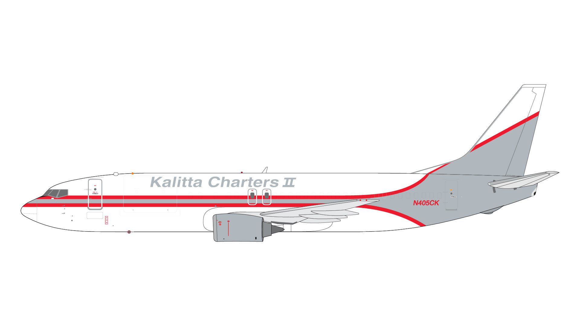 B737-400(SF) Kalitta Charters II N405CK 1:400 - avworld.ca