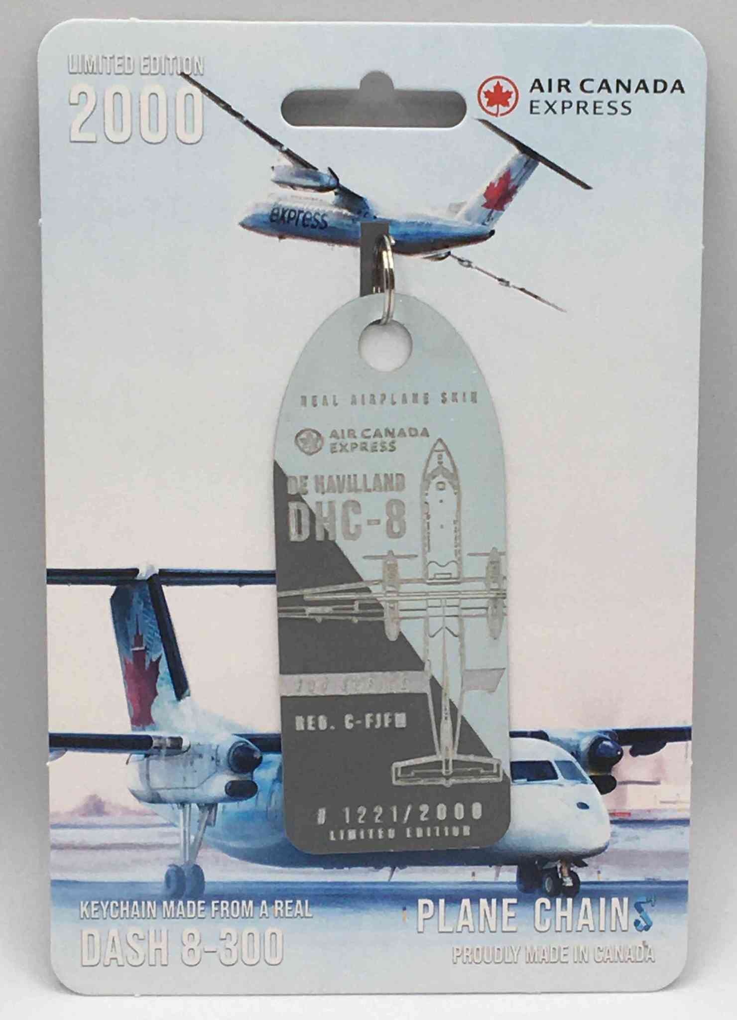 dash-8-300 jazz air canada express C-FJFM blue / grey aircraft skin tag ...