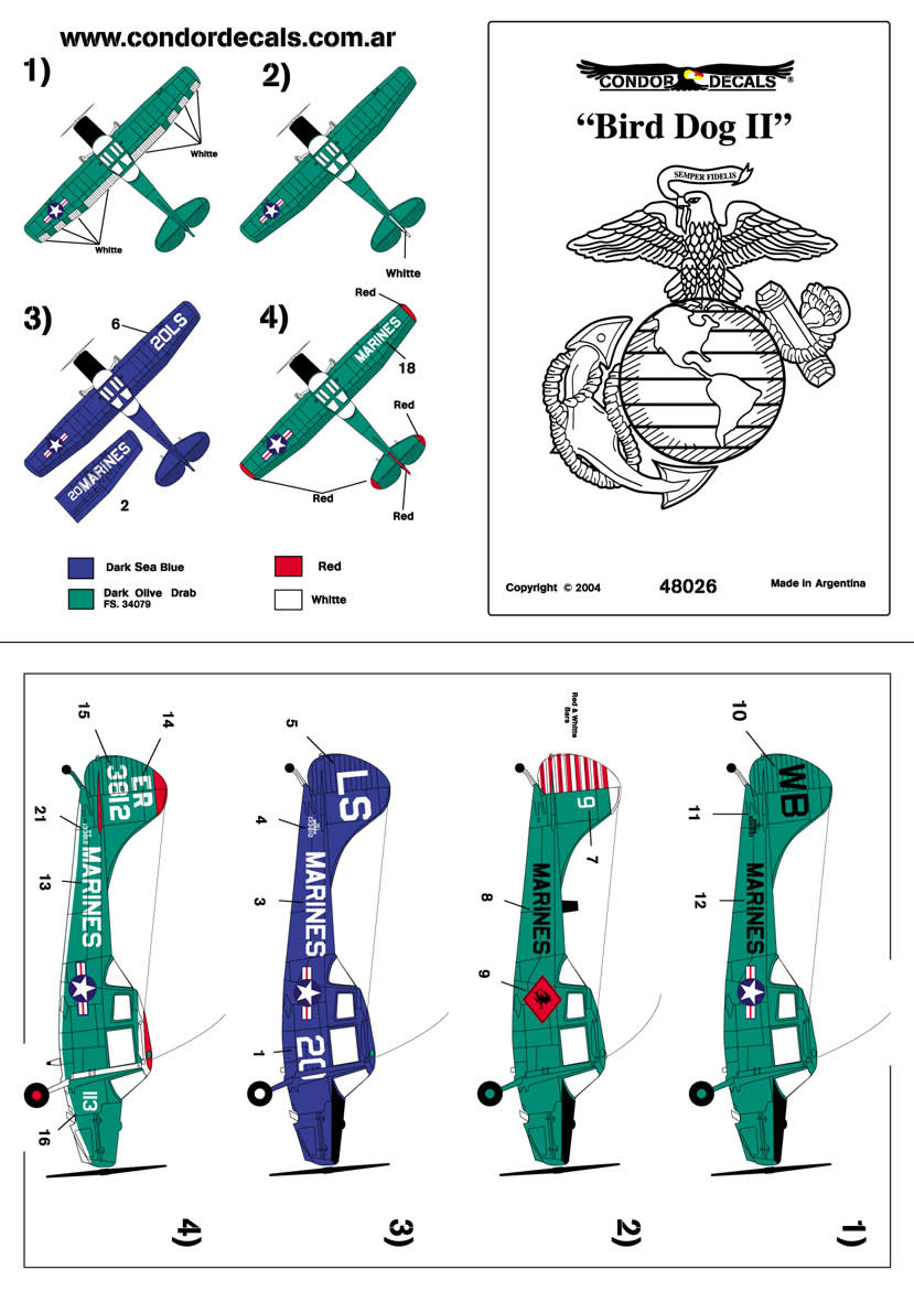 CONDOR BIRD DOG II 1:48 decal - avworld.ca