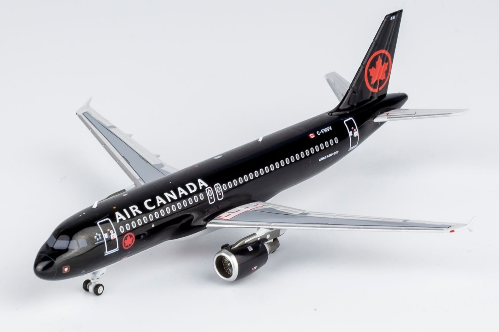 A320 Air Canada Jetz 2023 black livery C-FNVV 1:400 NG - avworld.ca
