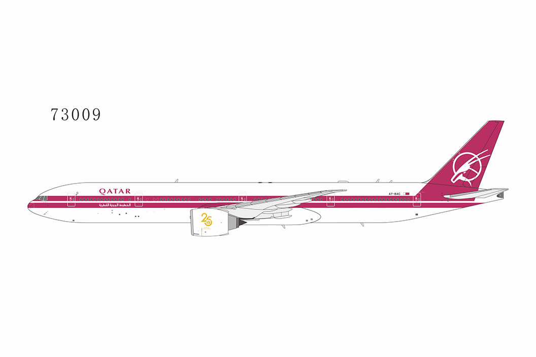 B777-300ER Qatar Airways 25th anniversray retro livery A7-BAC 1:400 ...