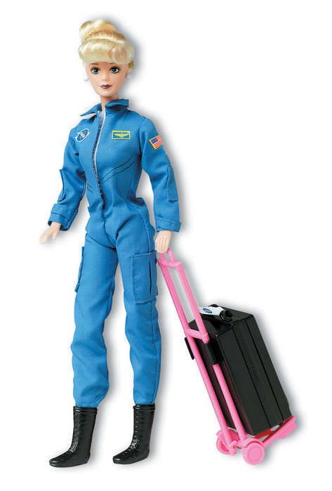 NASA Astronaut Doll (Female) In Blue Suit with luggage - avworld.ca