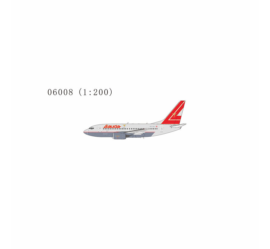 B737-600 Lauda OE-LNL 1:200 with stand - avworld.ca