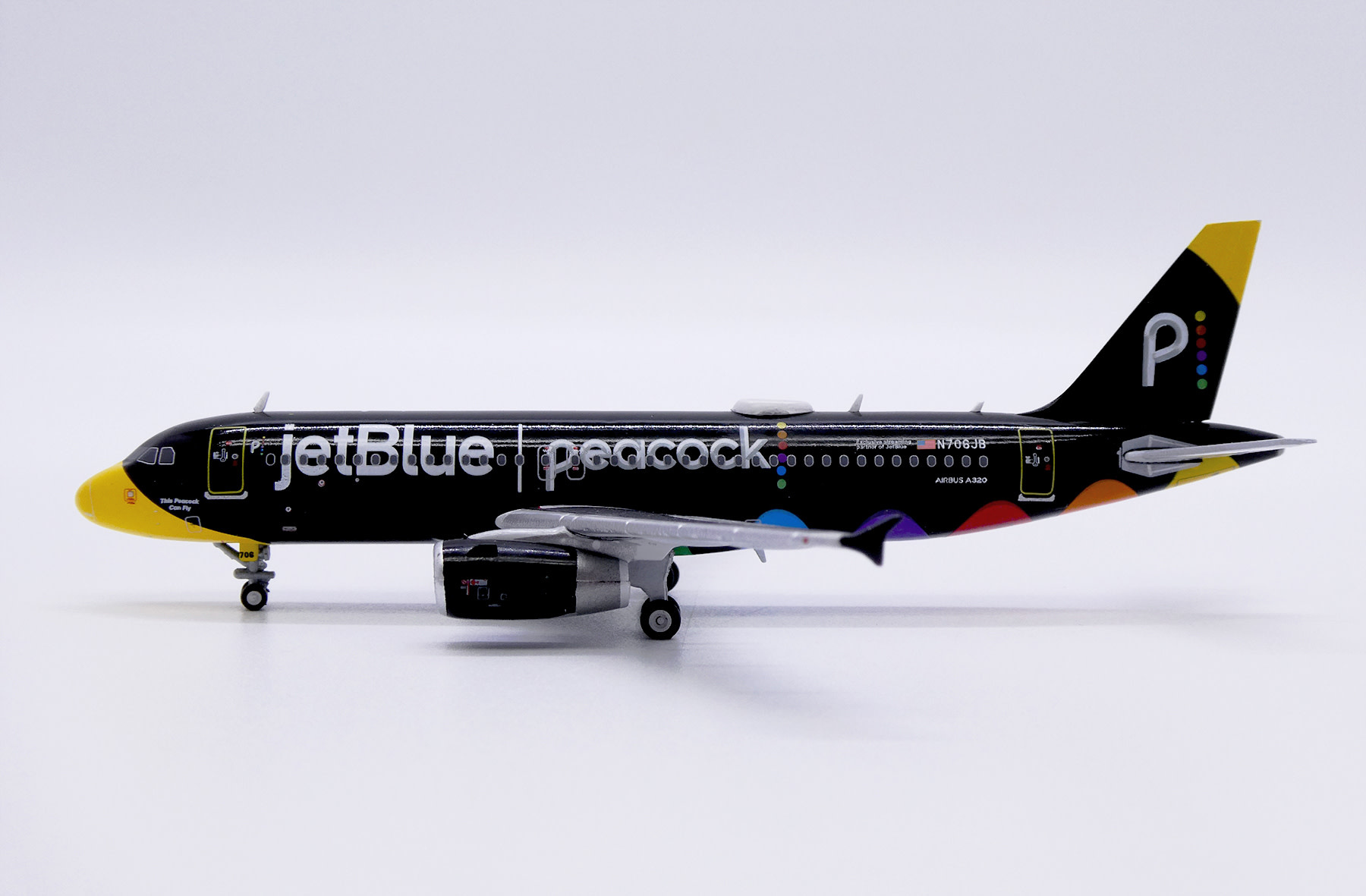 A320 JetBlue Peacock N706JB 1:400 - avworld.ca