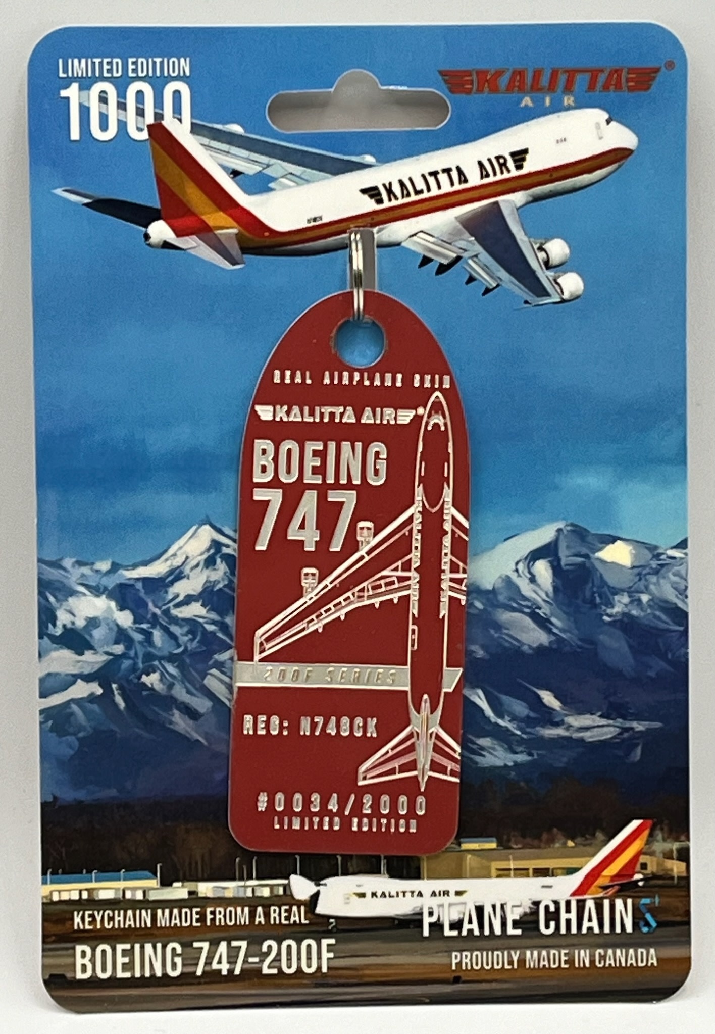 B747-200F Kalitta Air N748CK red aircraft skin tag - avworld.ca