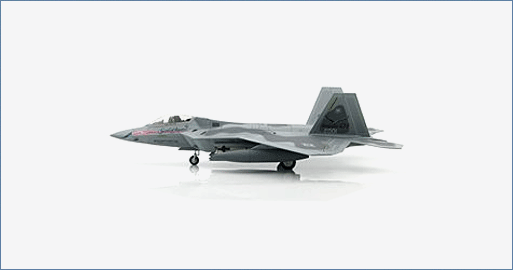 F-22 Raptor "Spirit of America" (underwing weapons: 2 x AGM-158, 8 x ...