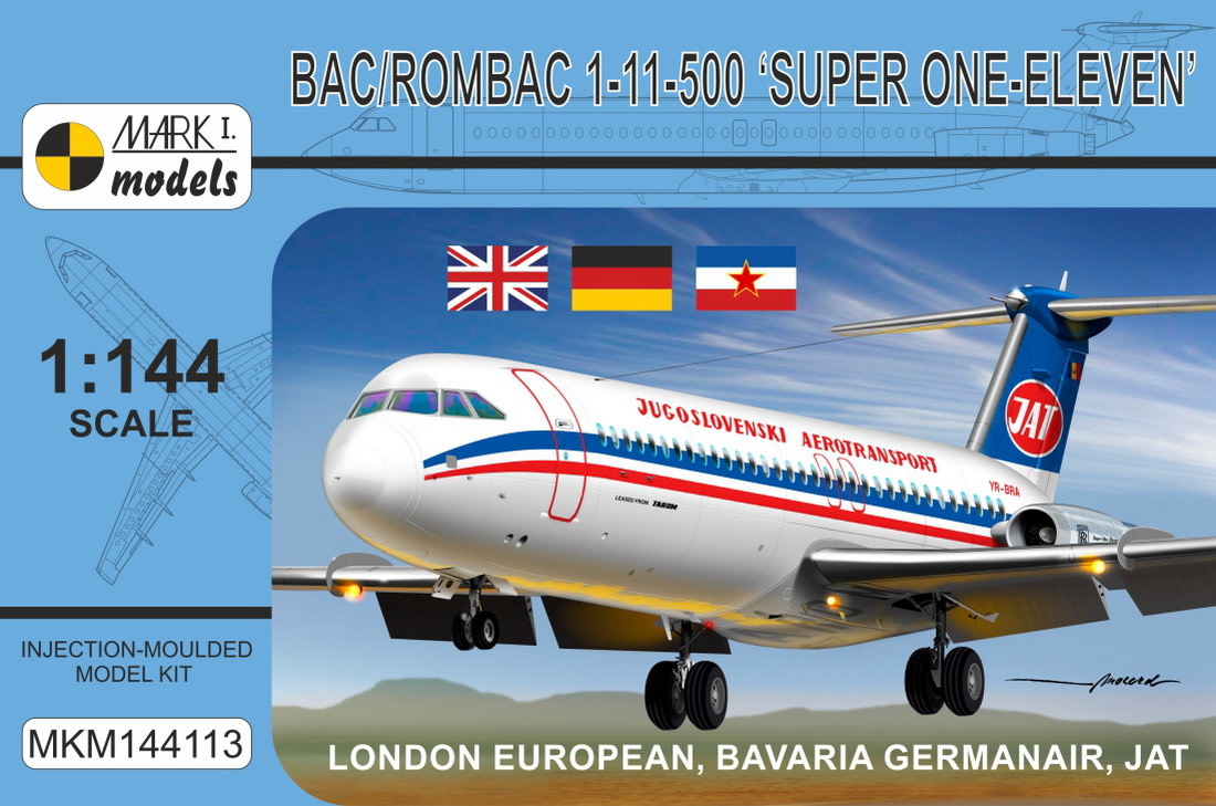 Mark 1 BAC/Rombac 1-11-500 'London European, Bavaria Germanair, JAT' 1: ...