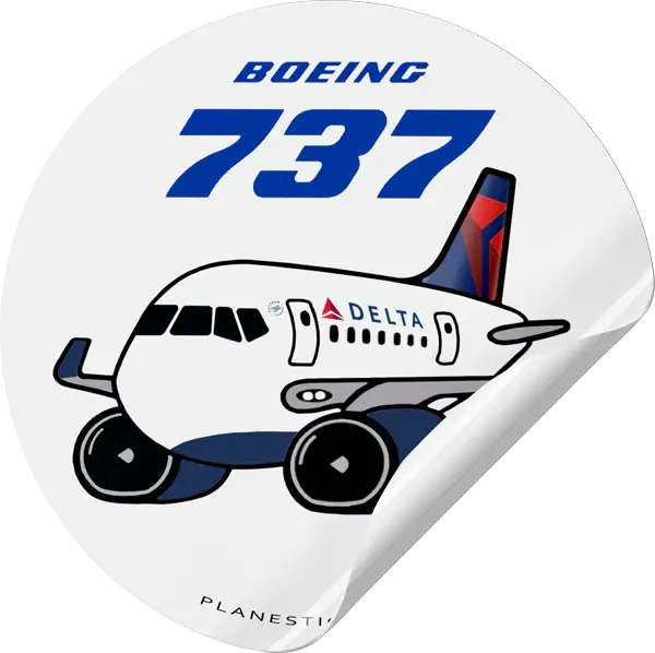 Sticker Delta Boeing 737 Round - avworld.ca