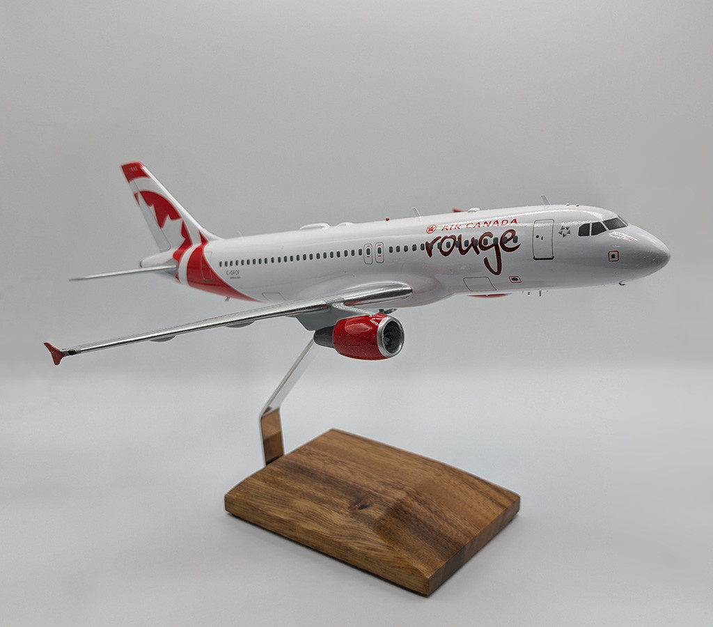 A320 Air Canada Rouge C-GFCP display model 1:100 - avworld.ca