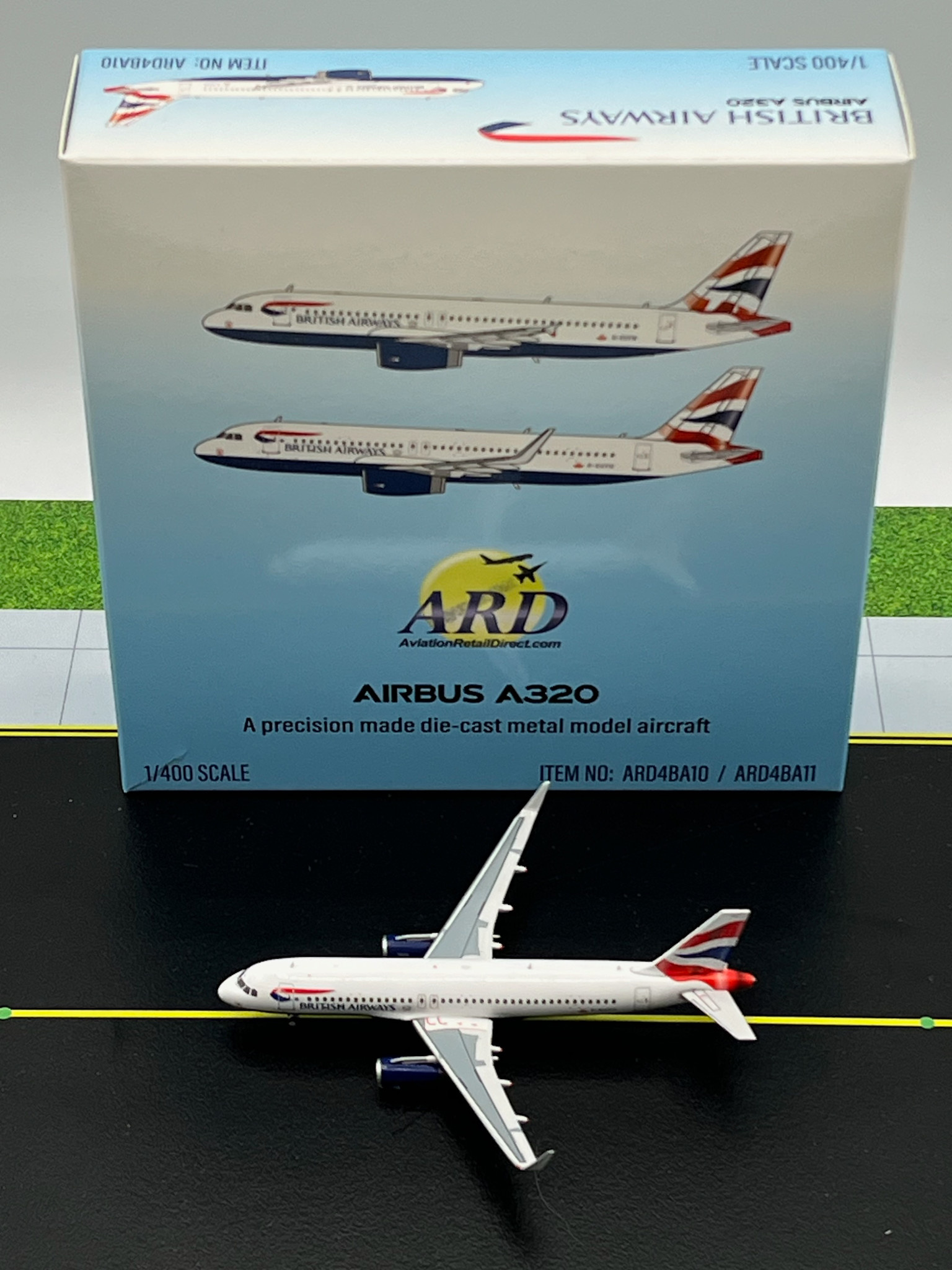A320S British Airways Union Jack Livery G-EUYU 1:400 sharklets - avworld.ca