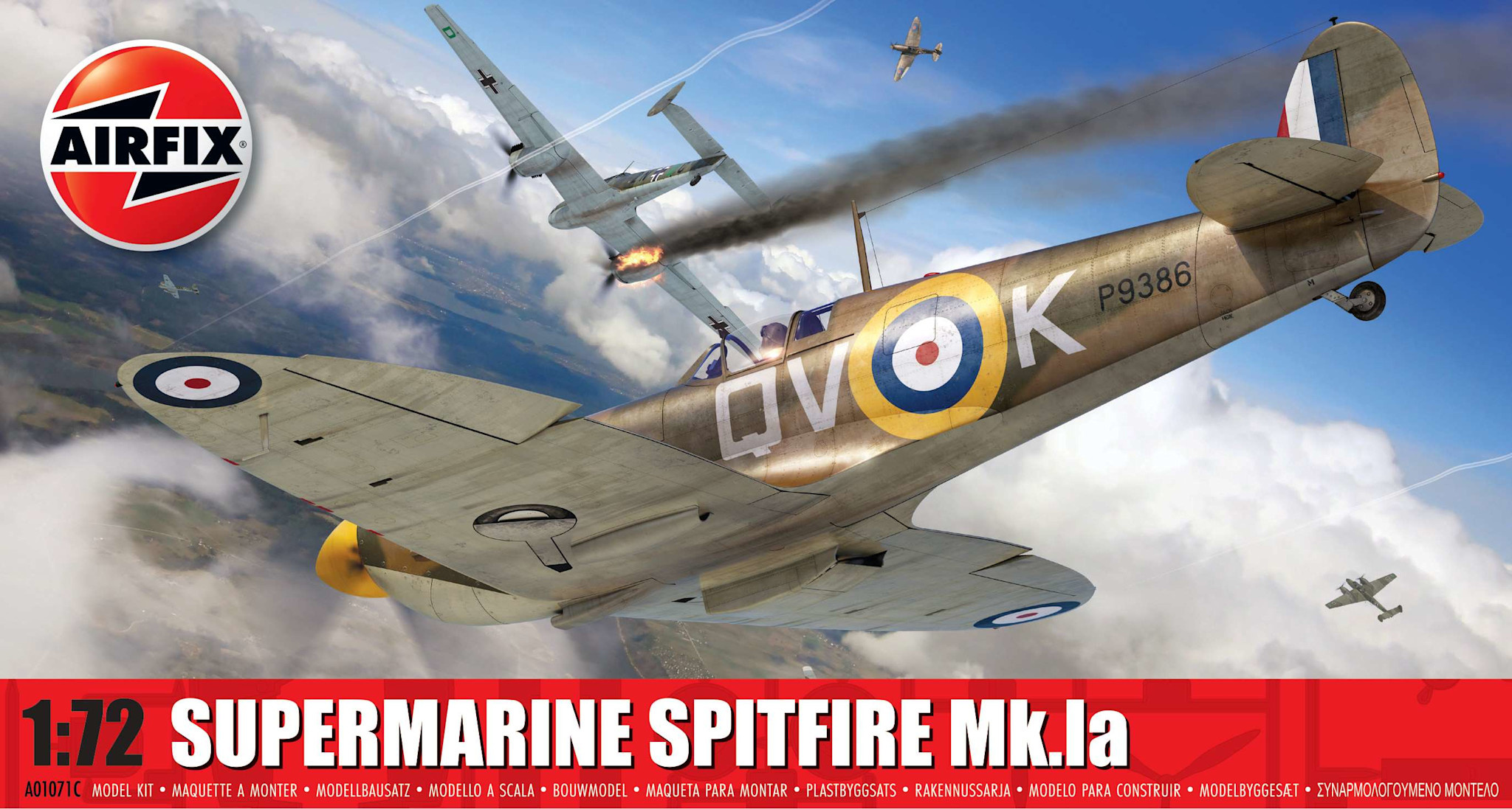 Spitfire 1a Sqn/Ldr Brian Lane 1:72 [AX01071C ] New 2024 - avworld.ca
