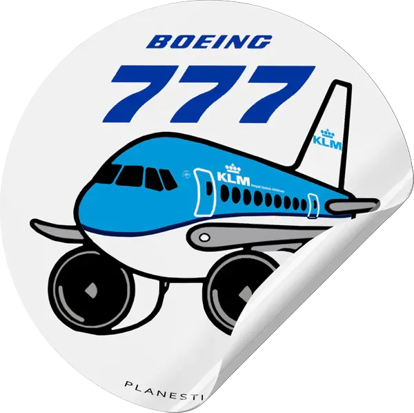 Plane Sticker Sticker KLM Boeing 777 Round - avworld.ca