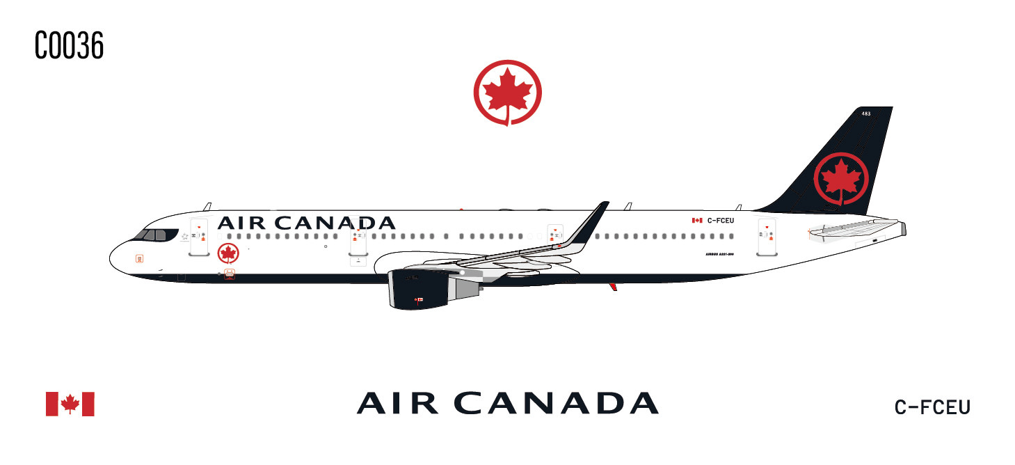 A321W Air Canada 2017 red black new livery C-FCEU 1:400 winglets ...