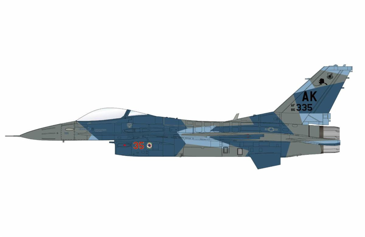 F-16C Fighting Falcon Aggressor Blue Splinter 18th AGRS 354th Wing AK ...