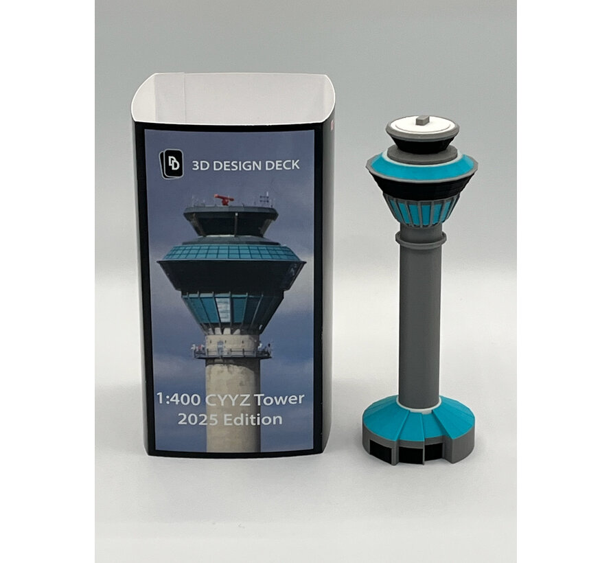 Toronto CYYZ Control Tower- 3D printed 1:400 - avworld.ca