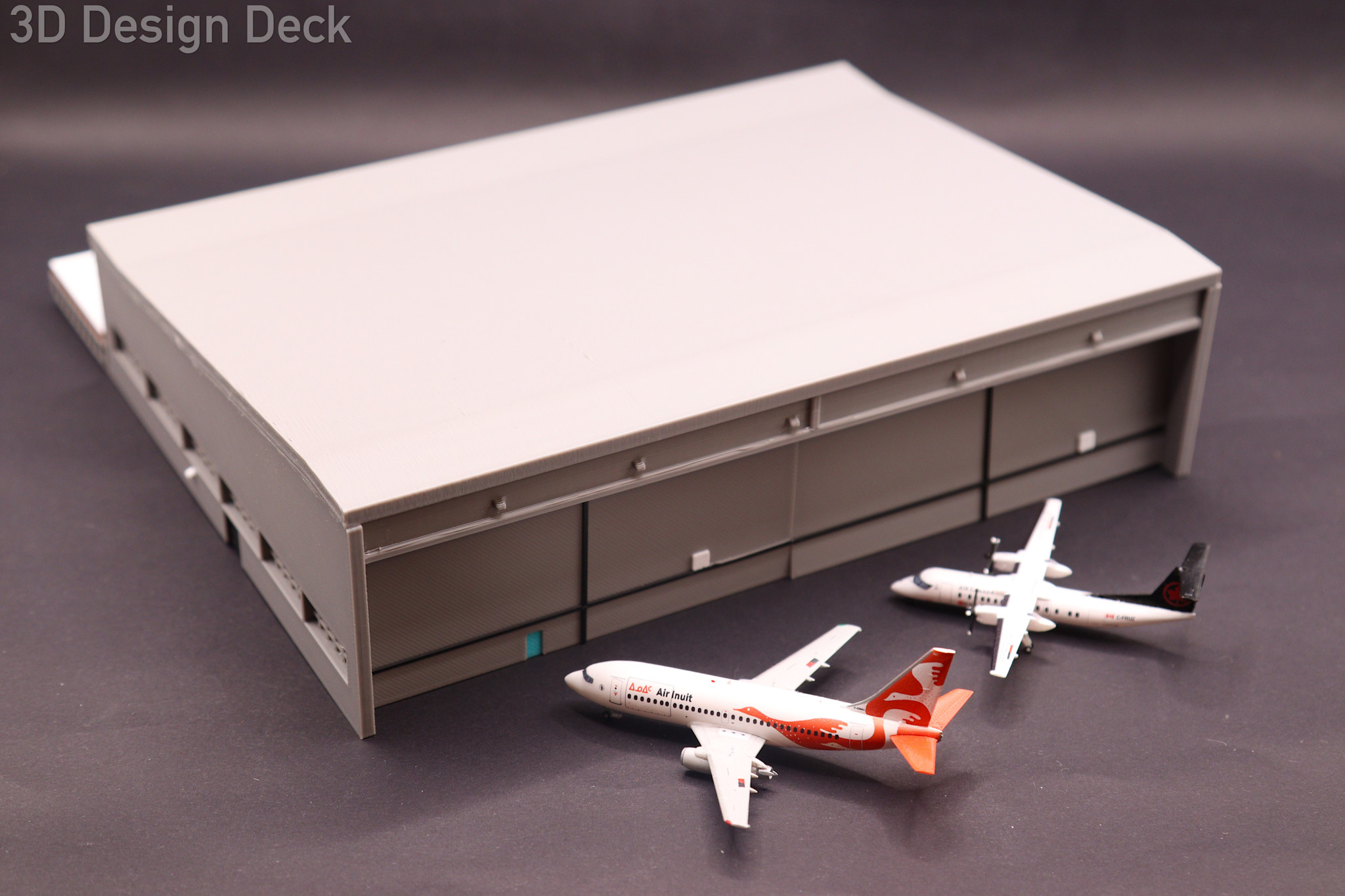 Regional Hangar 1:400 (full interior and moving doors) (3D printed resin plastic) - avworld.ca