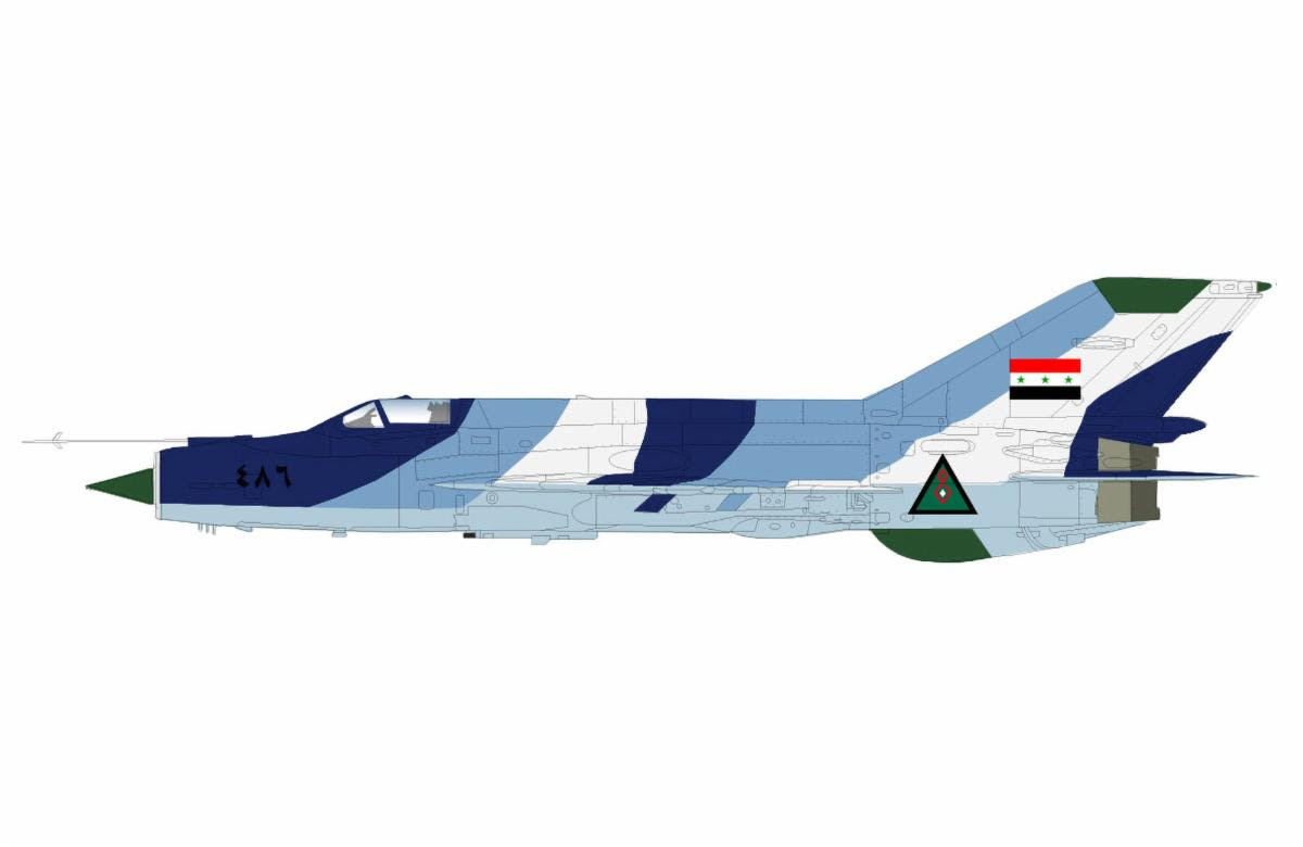 MIG-21bis Iraqi Air Force Sea Camouflage 9th Squadron Jalibah Iraq ...