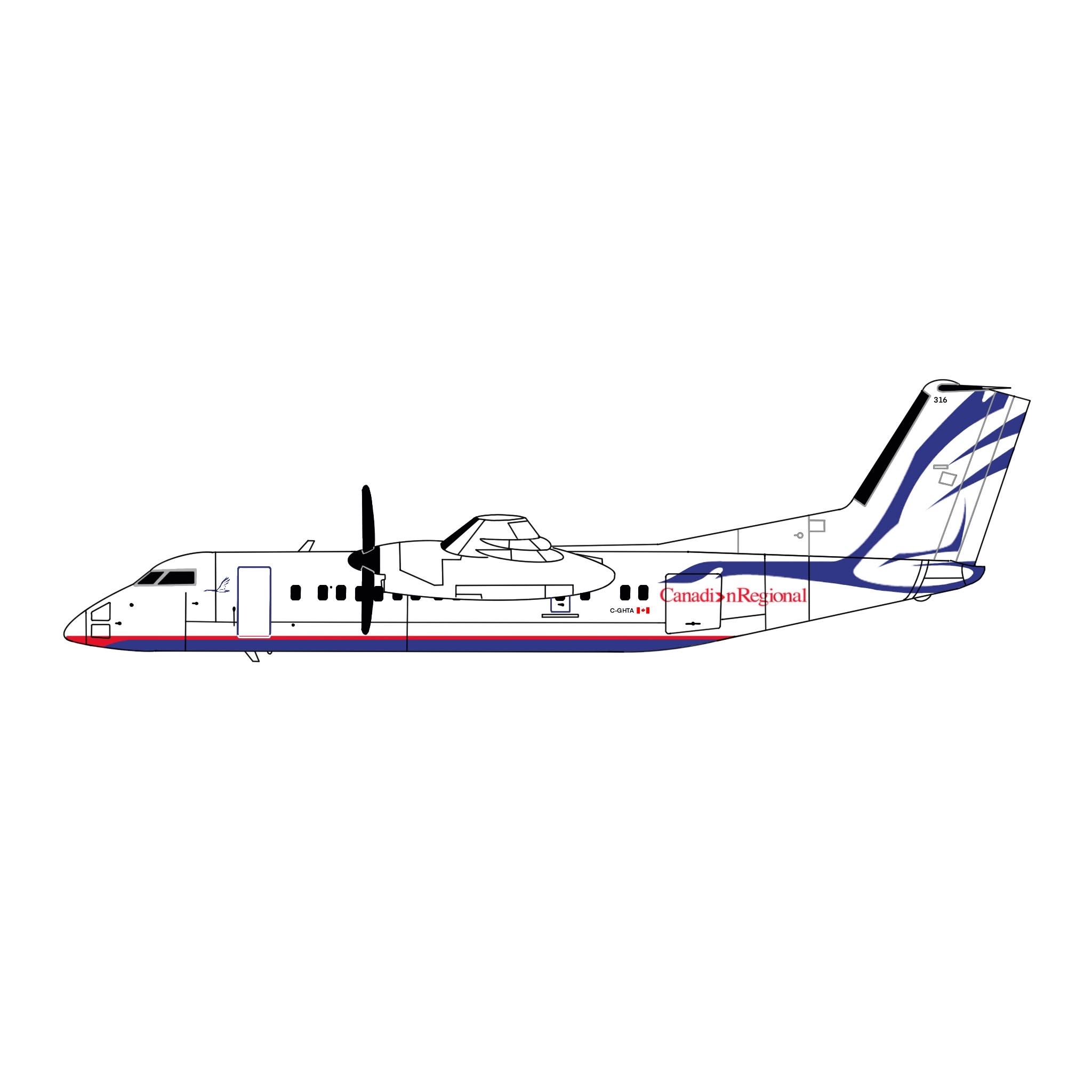 dash-8-Q300 Canadian Regional Final Goose Livery C-GHTA 1:400 - avworld.ca
