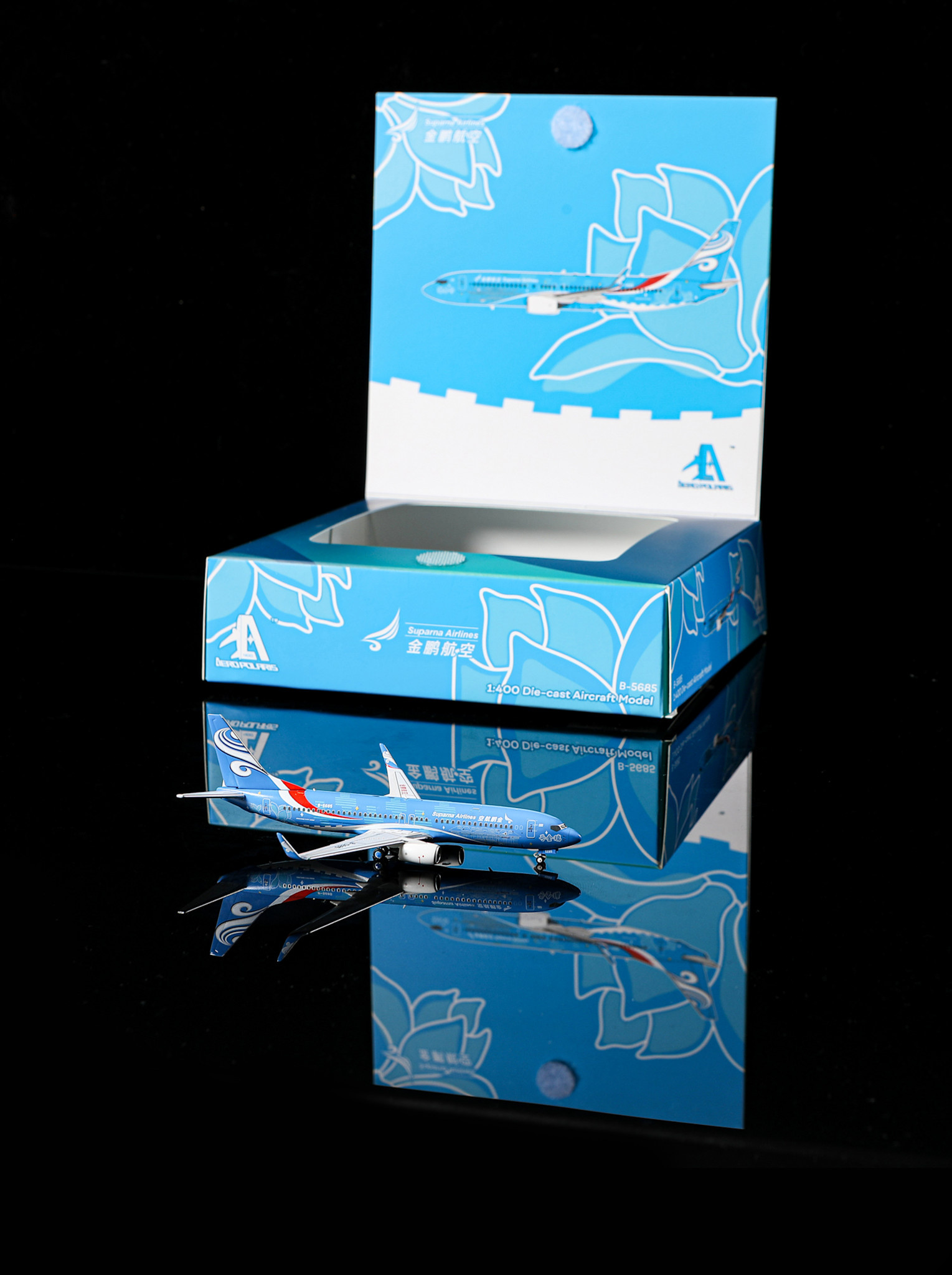 B737-800W Suparna Airlines Ruijin livery B-5685 1:400 winglets - avworld.ca