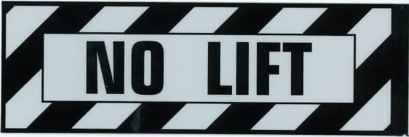 Aircraft Placard No Lift - avworld.ca