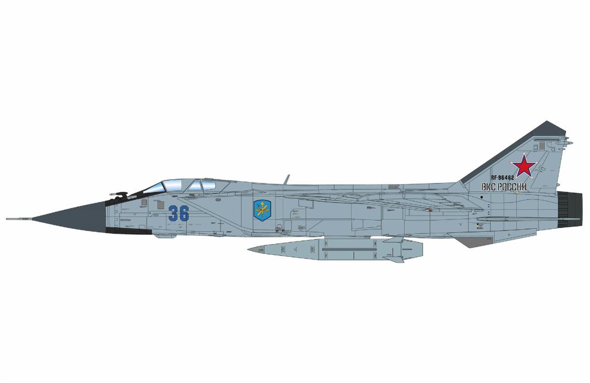 MIG-31K BLUE36 Russian Long Range Aviation Command 1:72 (with KH-47 and ...