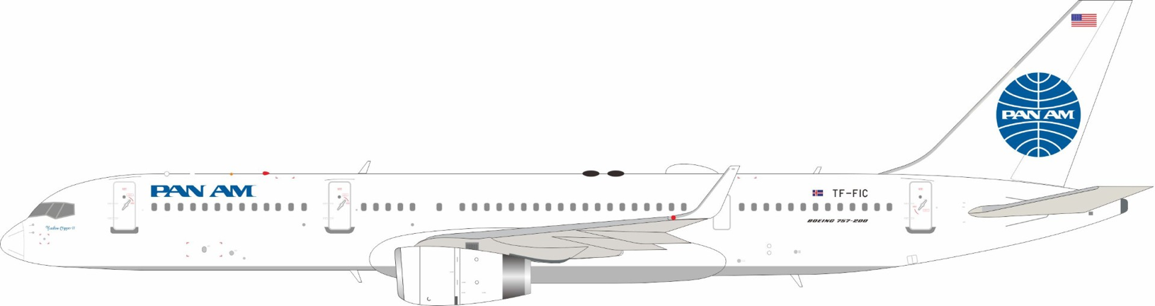B757-200W Pan Am (Icelandair) TF-FIC Yankee Clipper II 1:200 - avworld.ca