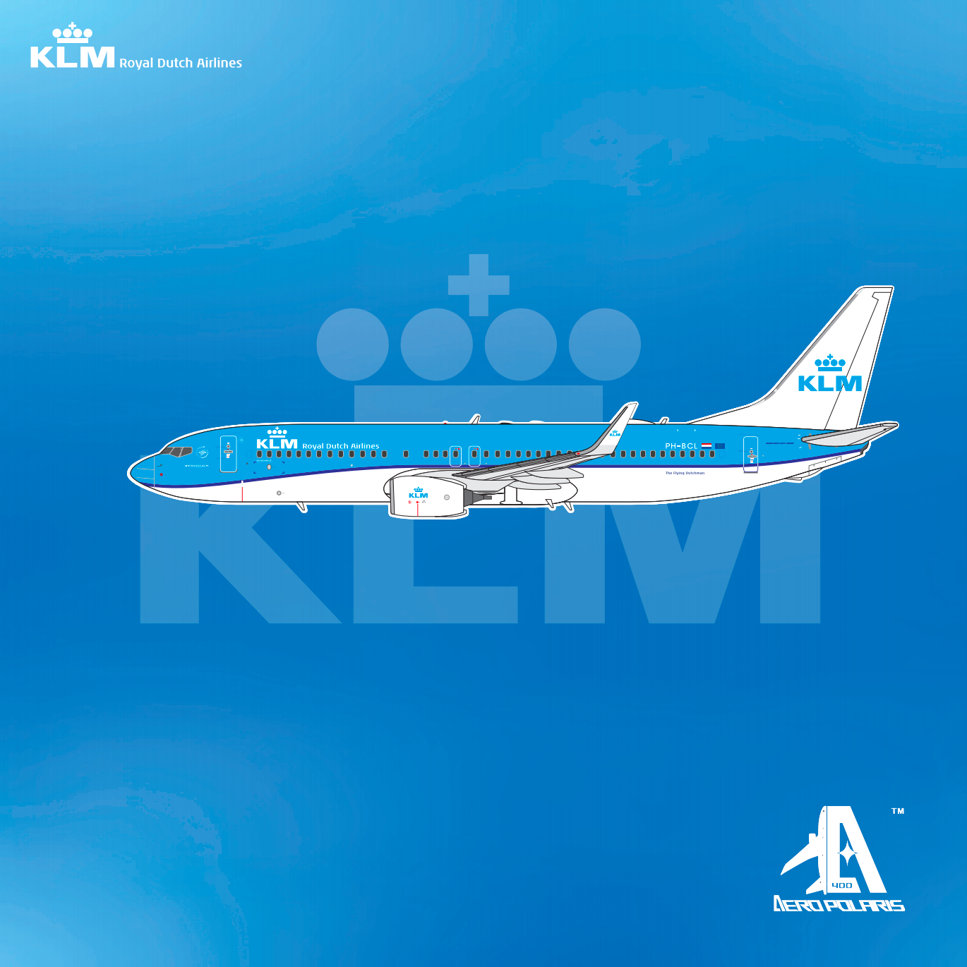 B737-800W KLM Royal Dutch Airlines 2014 livery PH-BCL 1:400 winglets ...