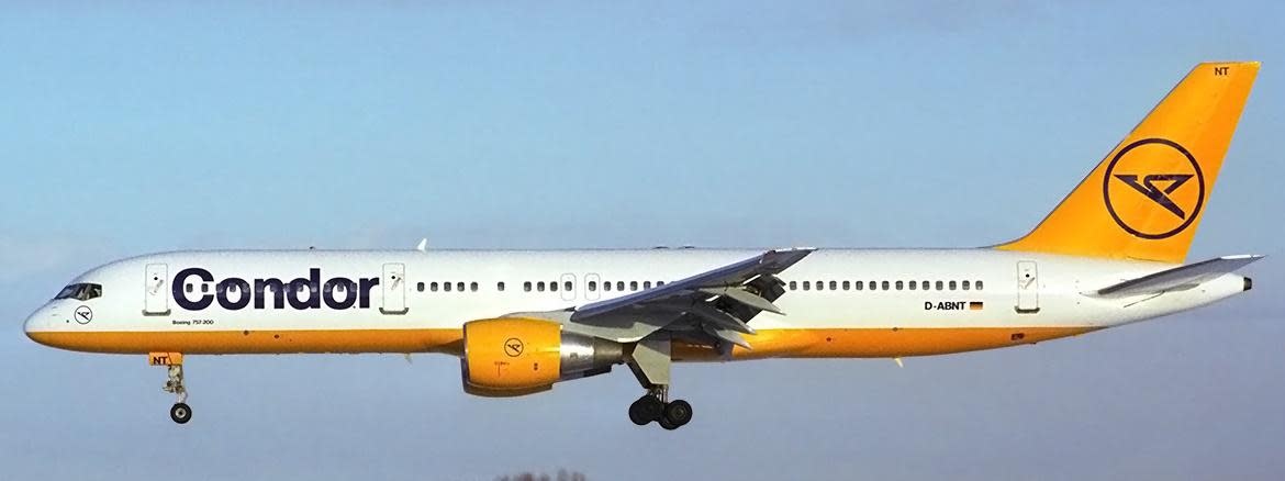 B757-200 Condor yellow livery D-ABNT 1:400 +PRE-ORDER+ - avworld.ca