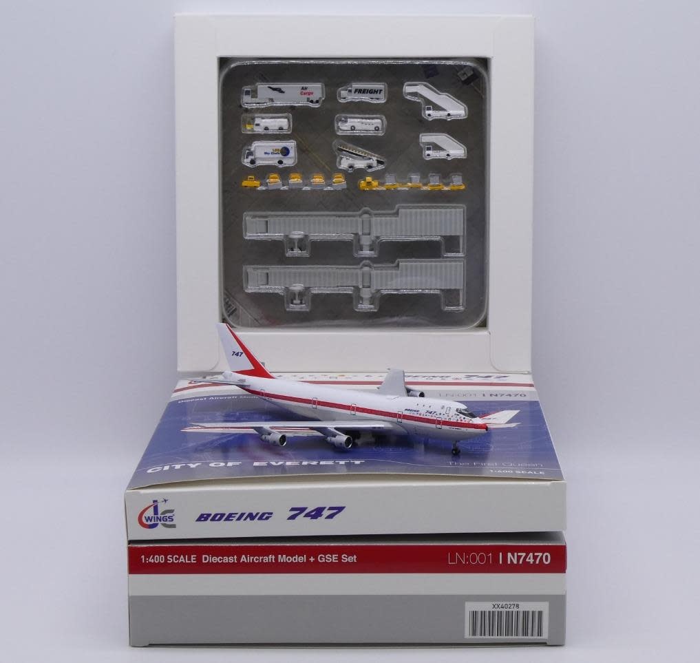 B747-100 Boeing House Colors First Prototype Museum Version N7470 1:400 ...