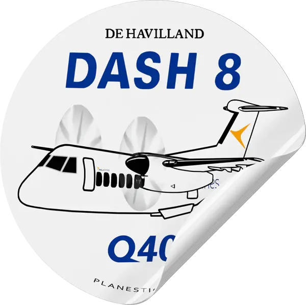 Plane Sticker PAL Dash8 Q400 Round - avworld.ca