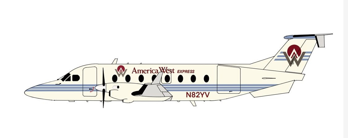 Beech B1900D America West Express N82YV 1:200 - avworld.ca