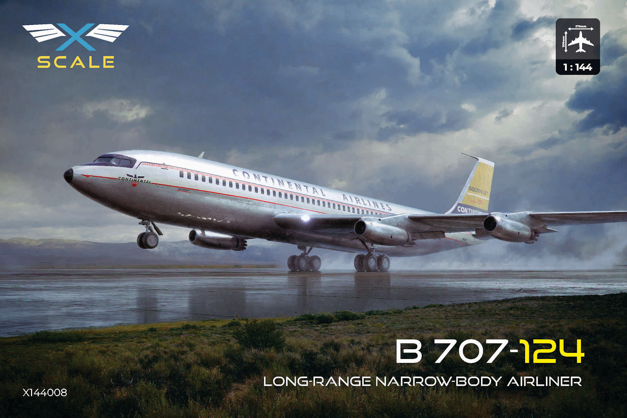 X-SCALE Boeing 707-120 early version [NOT 707-120B] Continental ...